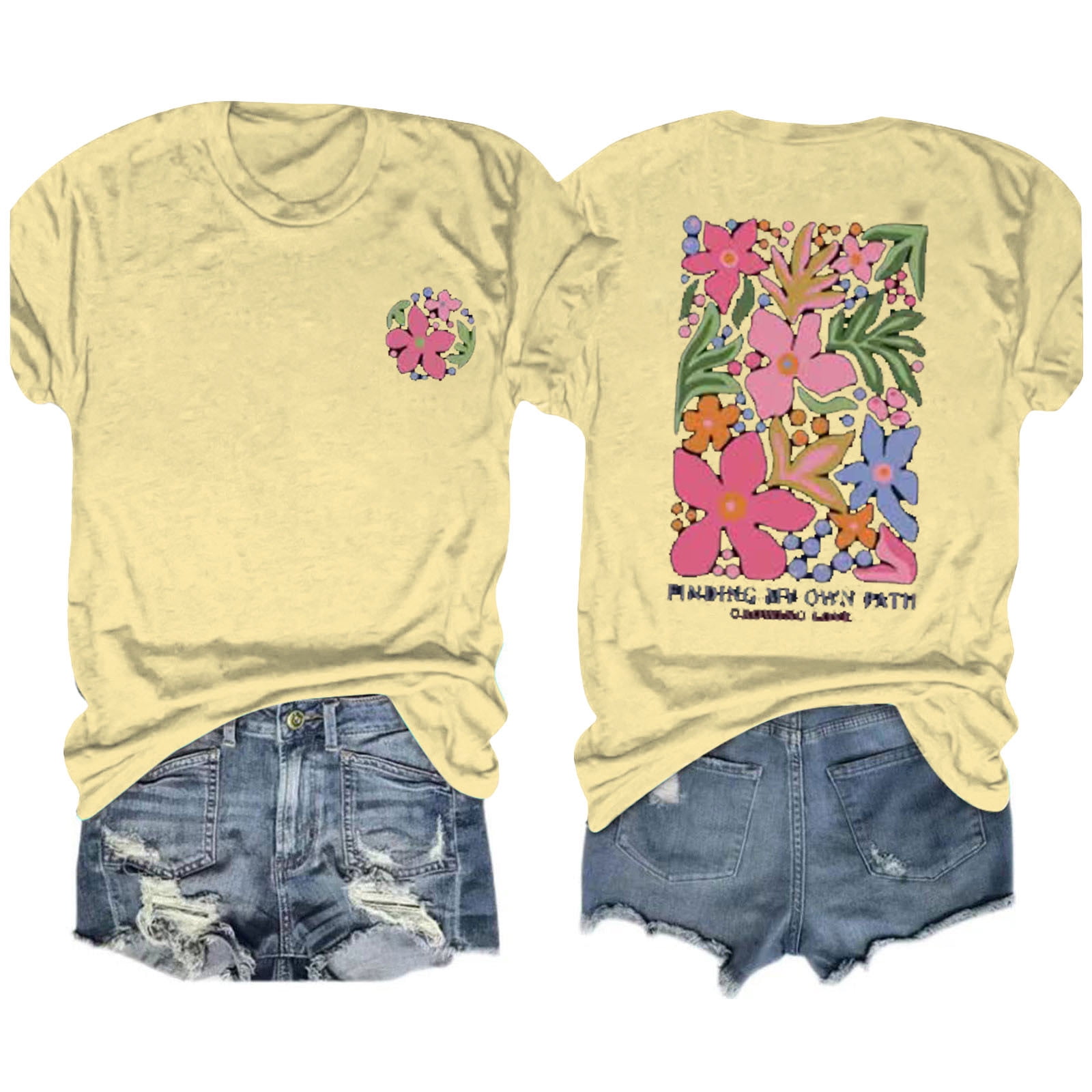 Aloohaidyvio Graphic T Shirts for Women,Spring Women's Trendy Tees T ...