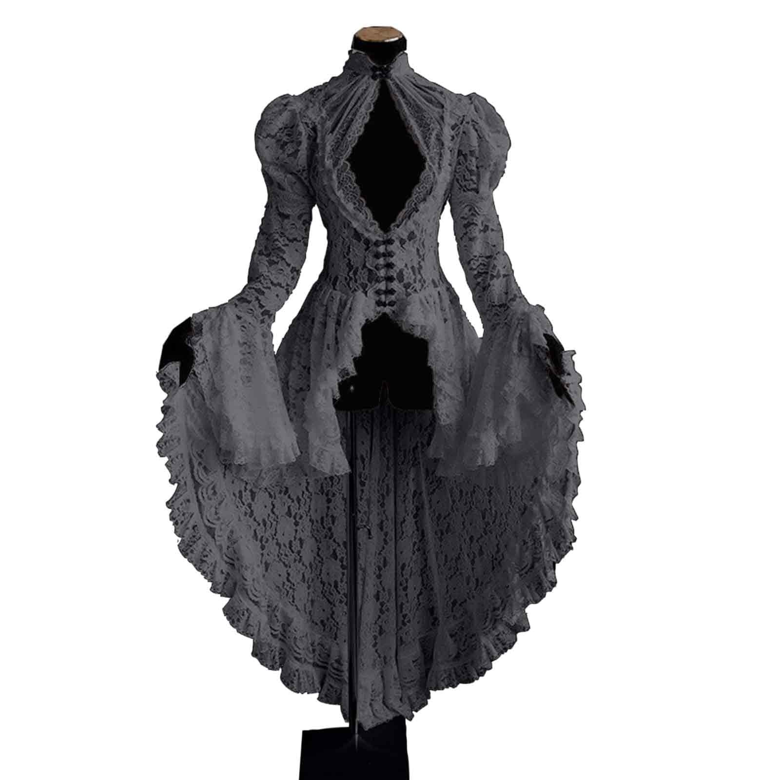 Aloohaidyvio Halloween Costumes for Women Lace Patchwork Stand-up ...