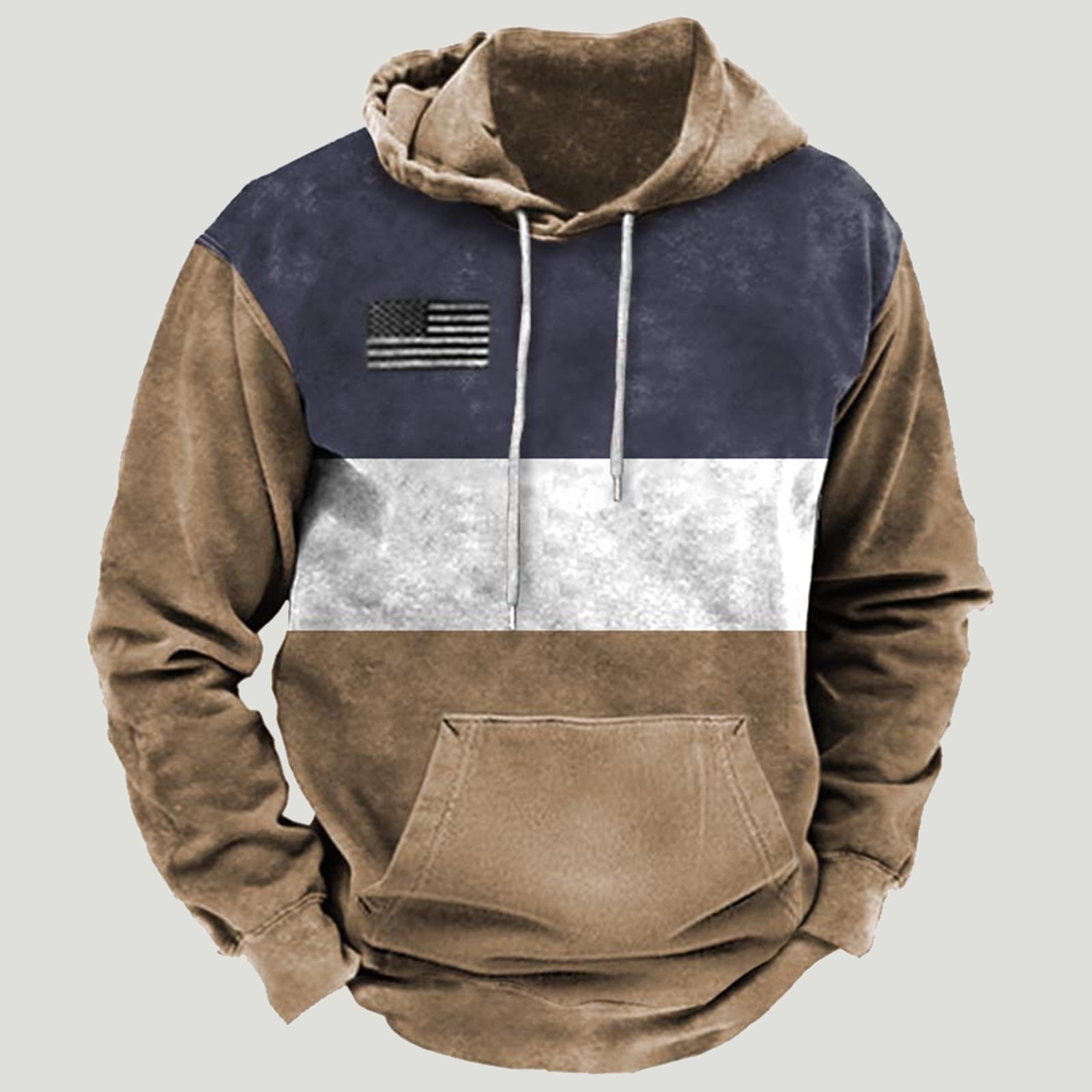 Aloohaidyvio Hoodies for Men Big and Tall,Men's Fleece Pullover Hoodie ...