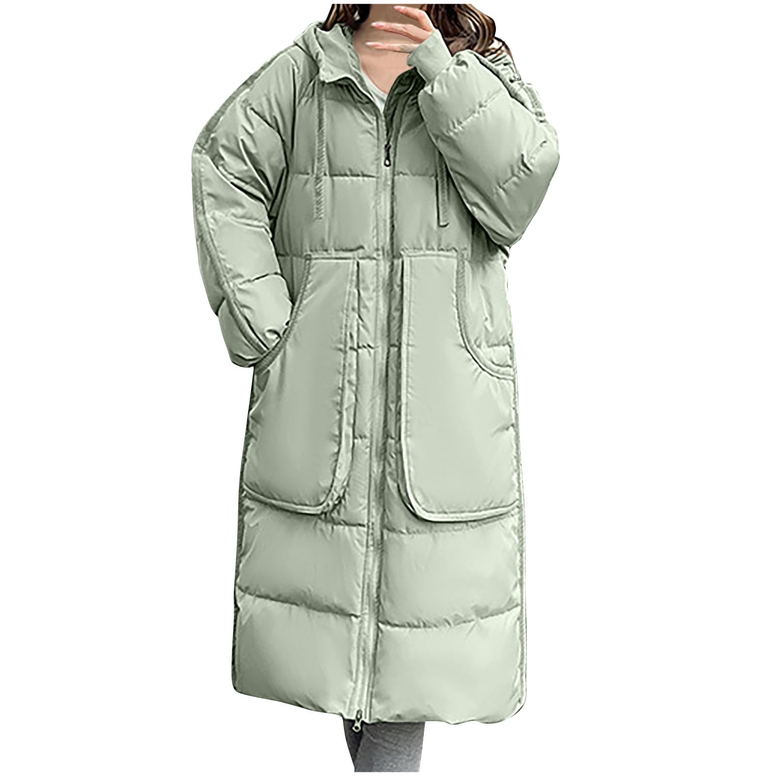 Aloohaidyvio Long Puffer Jacket for Women,2024 Thickened Winter Coat ...