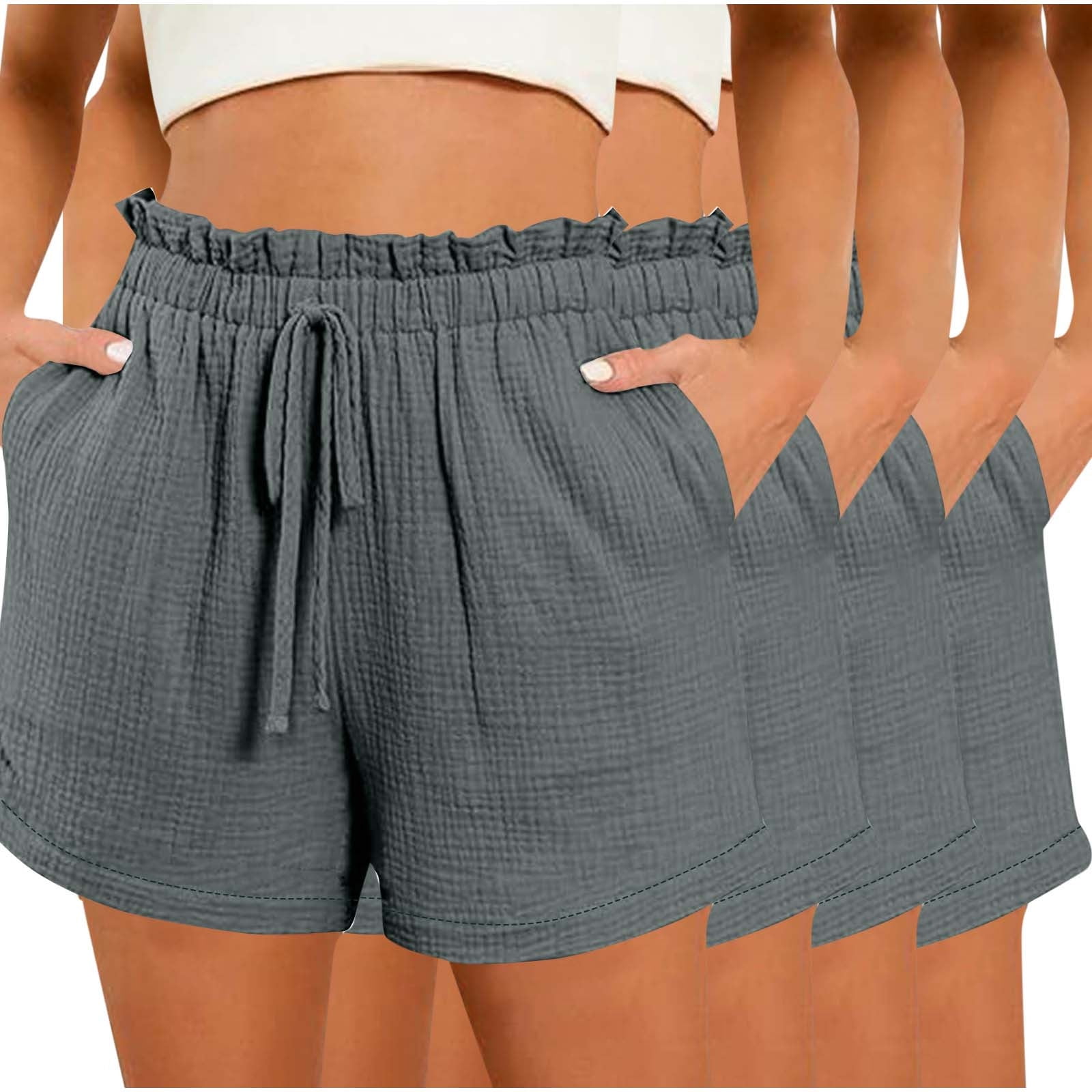 Aloohaidyvio No Boundaries 4 Pack Womens Casual Shorts Drawstring Beach ...