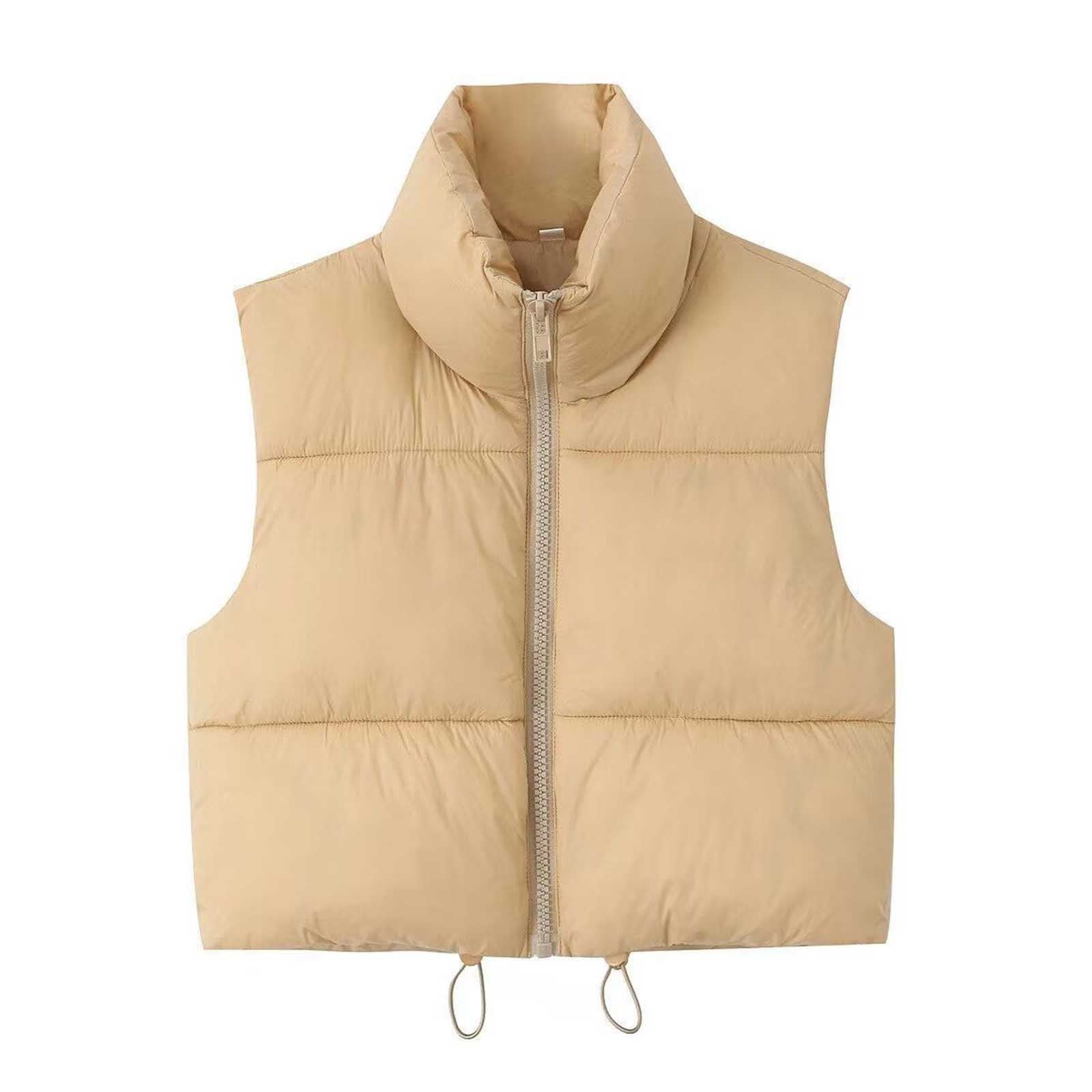 Aloohaidyvio Women Winter Puffer Vest Lightweight Stand Collar ...