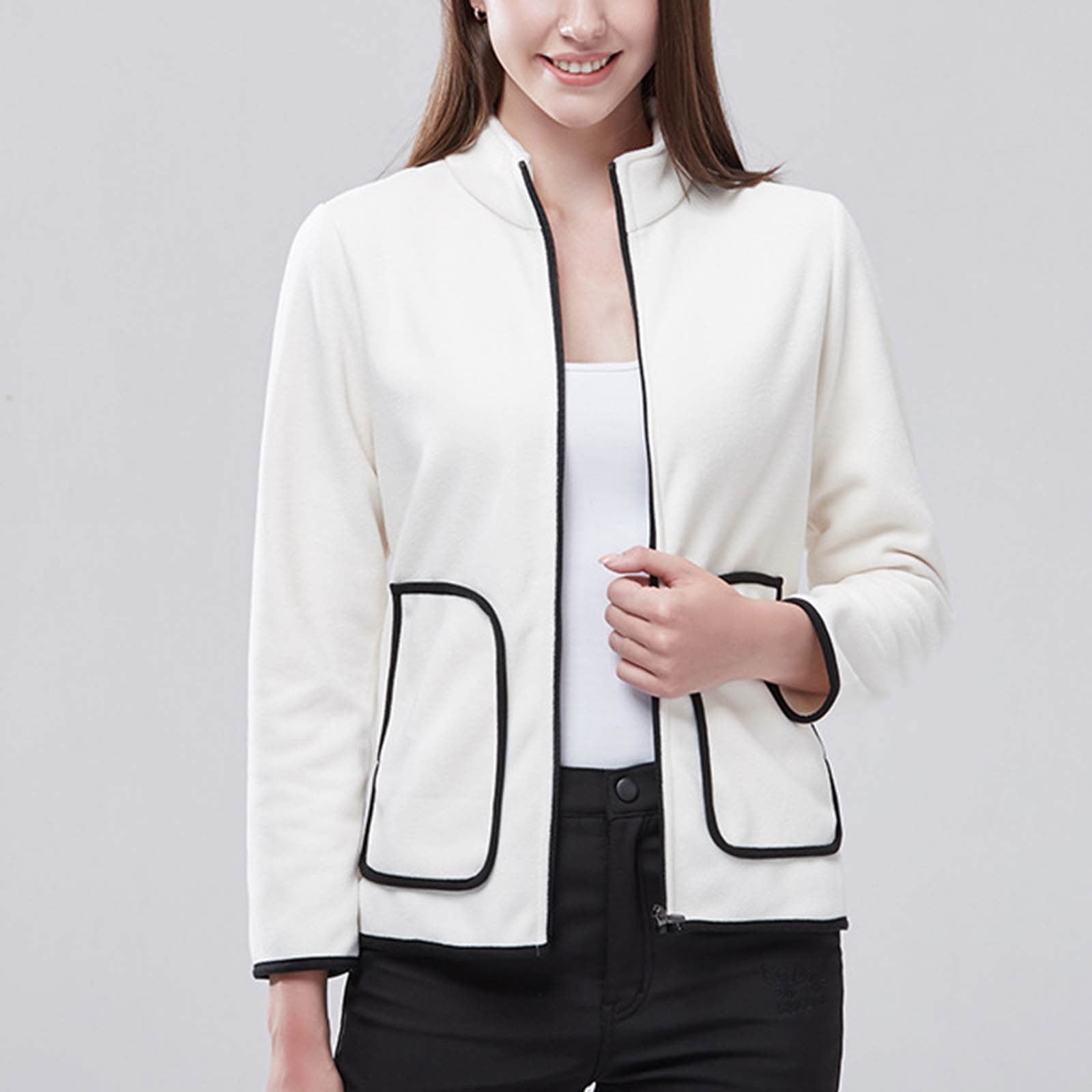 Aloohaidyvio Jackets No Boundaries Women's Reversible Sherpa Fleece ...