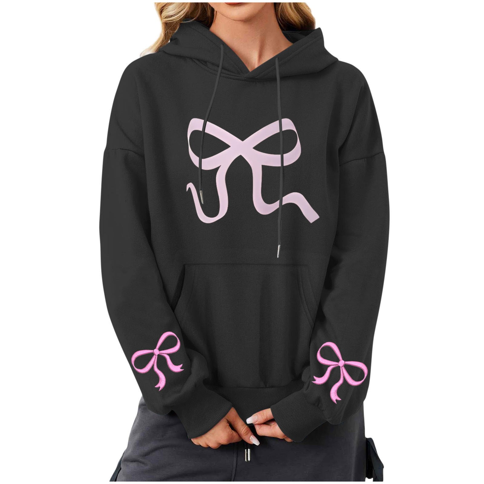 Aloohaidyvio Womens Cute Hoodies Casual Long Sleeve Crew Neck ...