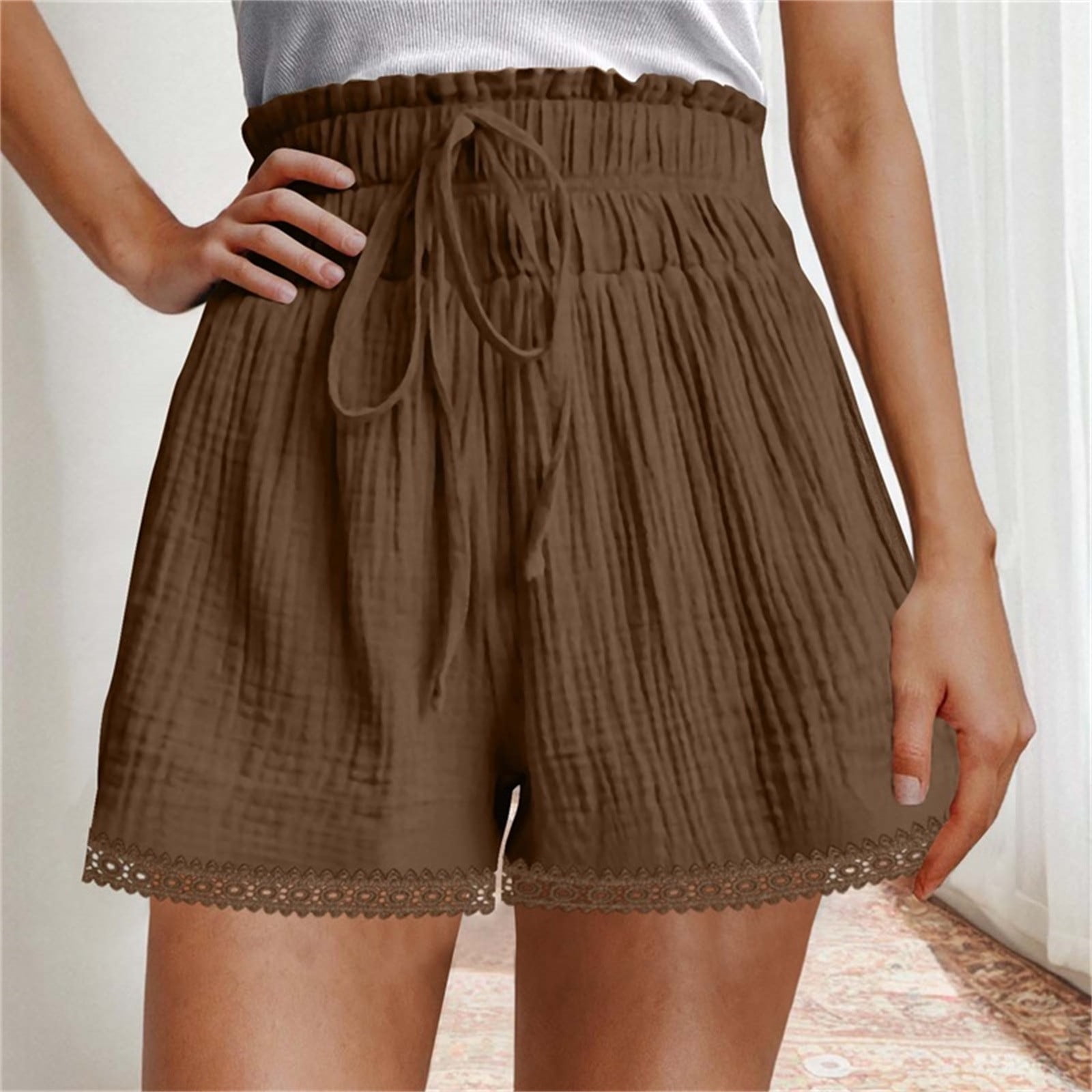 Aloohaidyvio Womens Summer Shorts Wide Leg Casual Loose High Waist ...