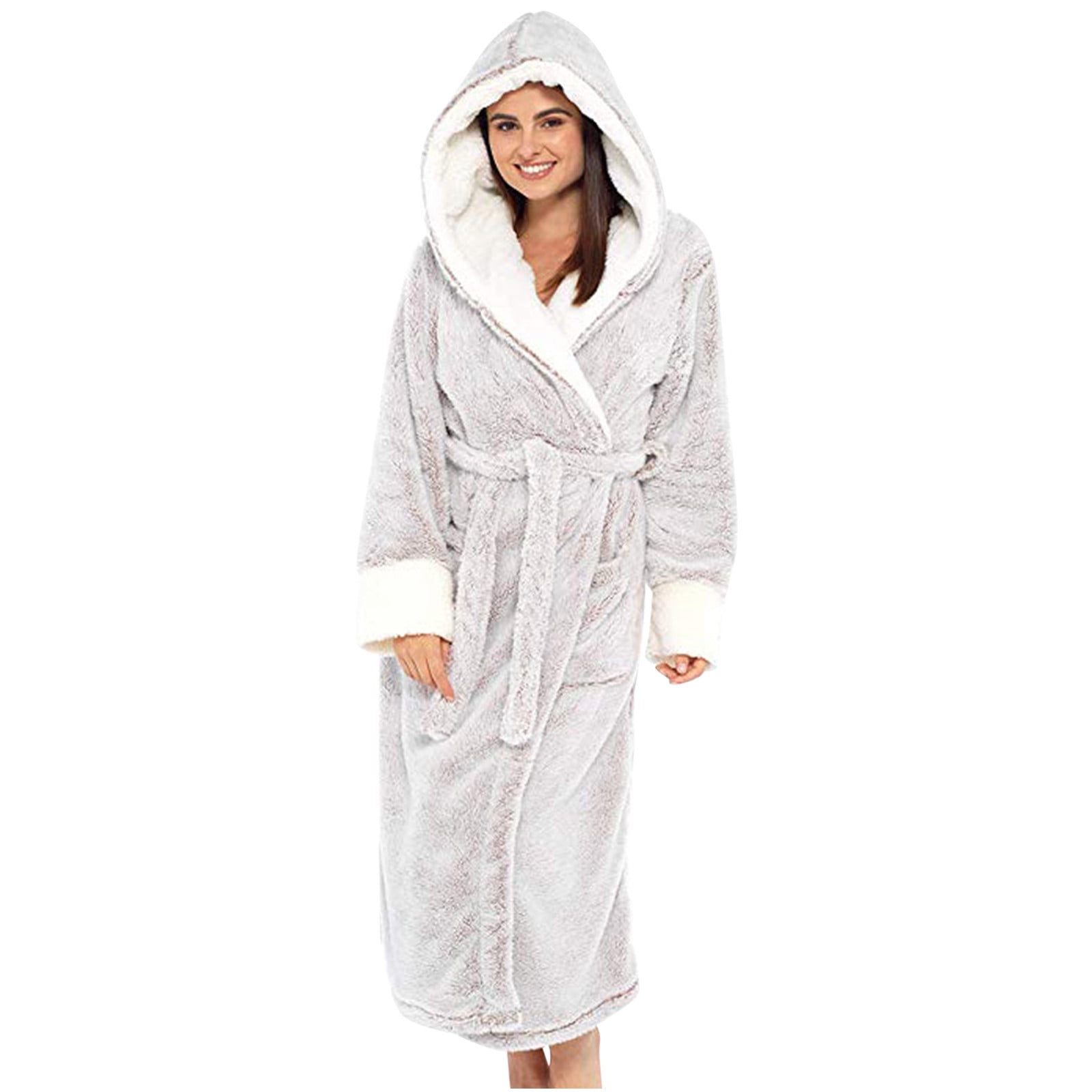 Aloohaidyvio Robes for Women Premium Plush Fleece Long Bathrobe for ...