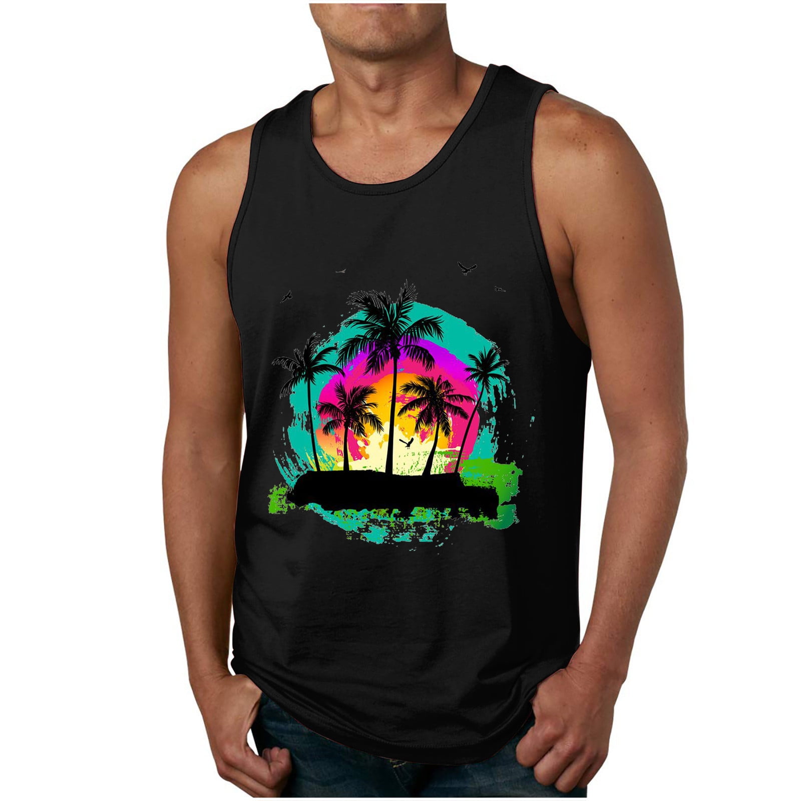 Aloohaidyvio George Tank Tops Men's Graphic Tank Tops Quick Dry Workout ...