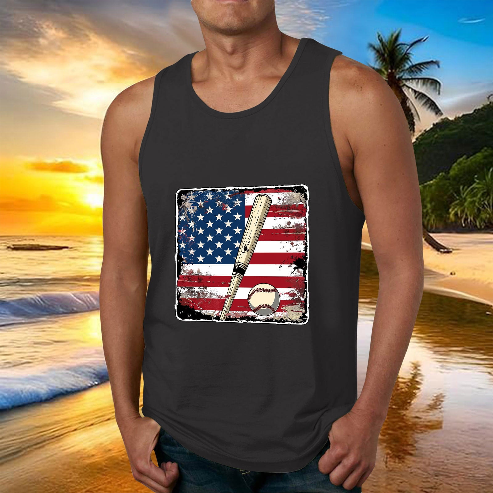 Aloohaidyvio George Tank Tops for Men Big and Tall,Men's Tank Tops ...