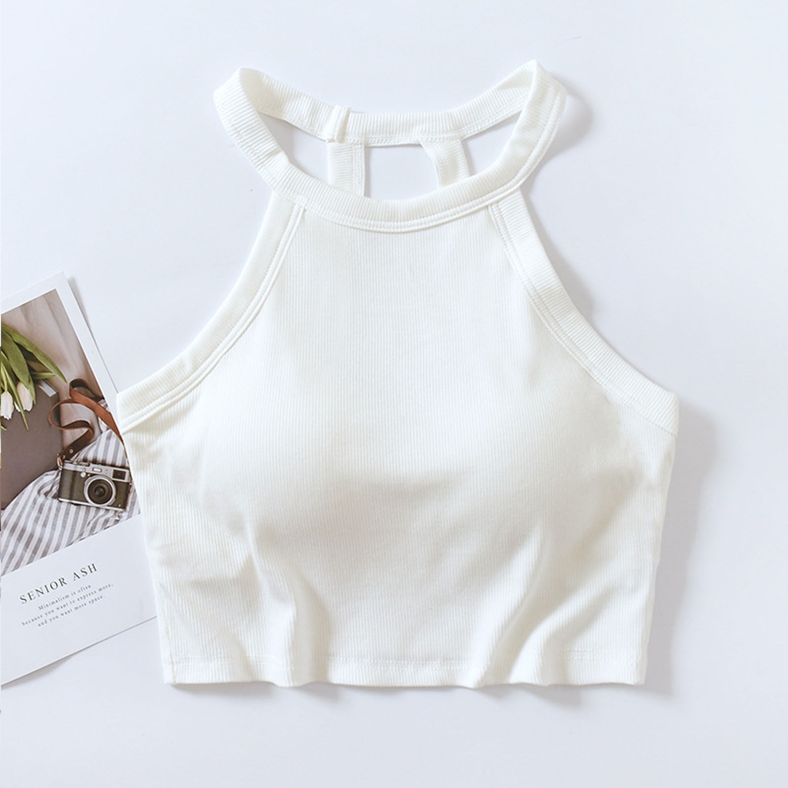 Aloohaidyvio Tank Tops for Women,Crop Ribbed Tank Tops Seamless ...