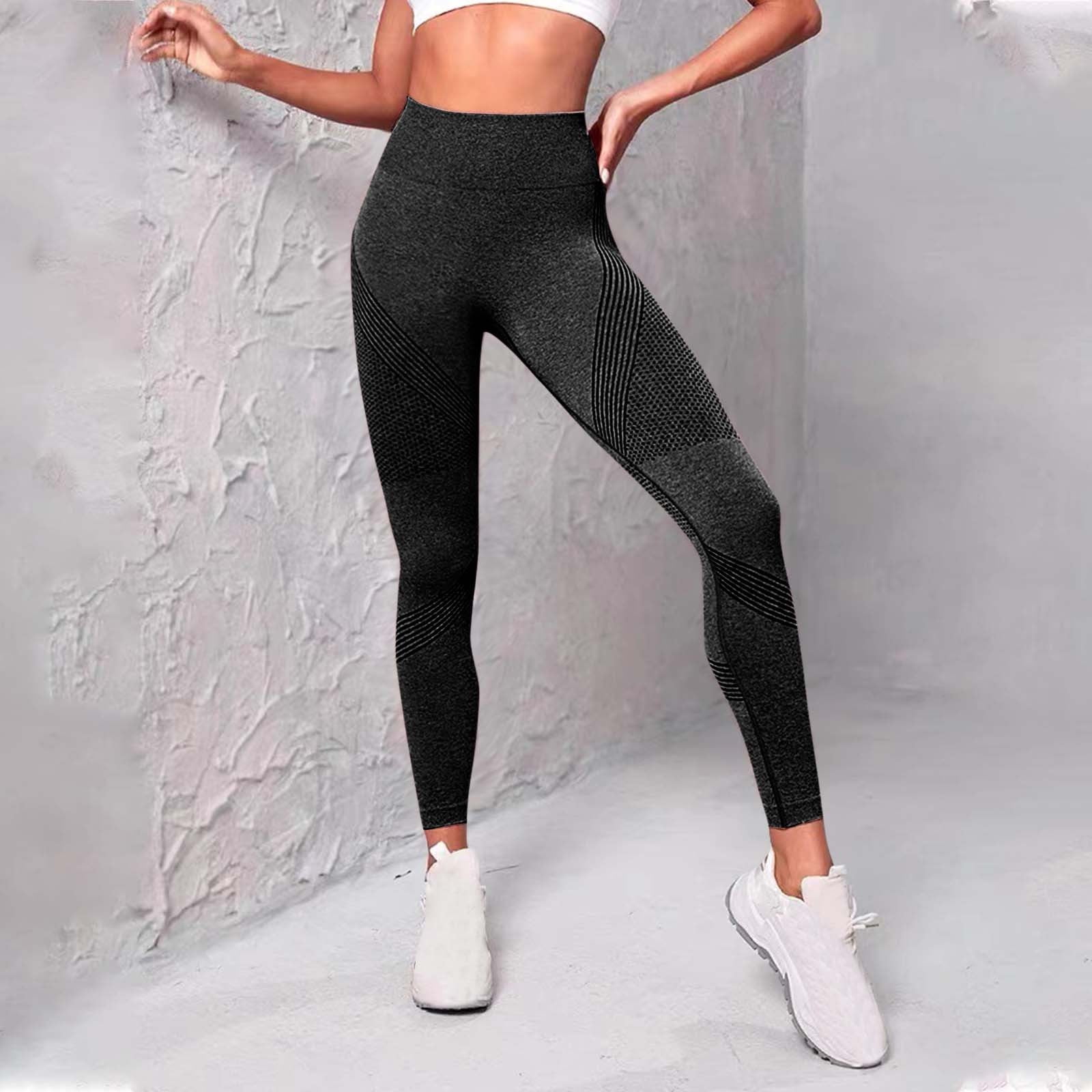 Aloohaidyvio Thick High Waist Yoga Pants Tummy Control Workout Running ...