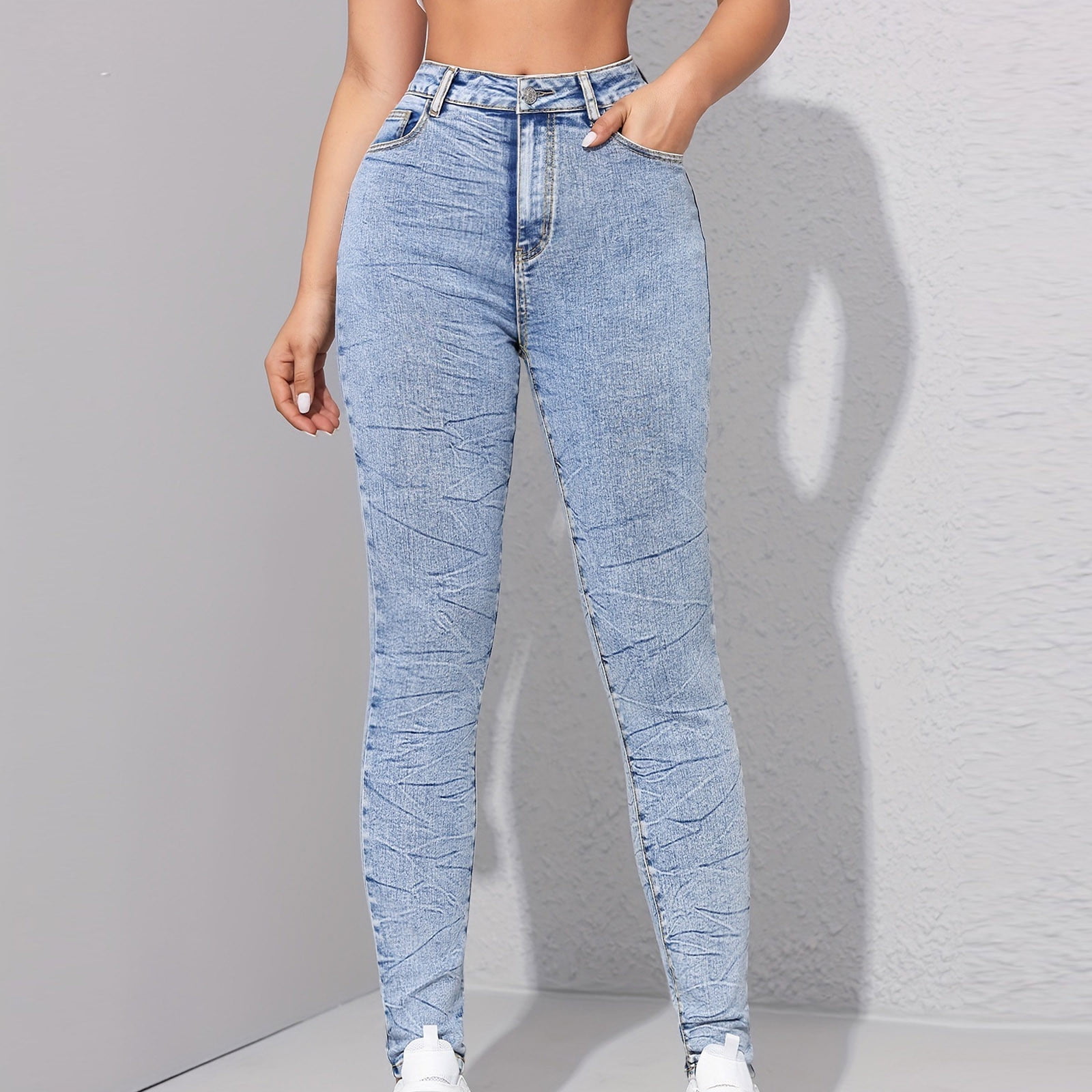 Aloohaidyvio Tummy Control Wide Leg Jeans for Women,Boot Cut Jeans for ...