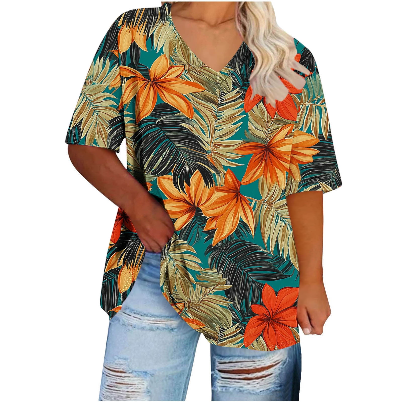 Aloohaidyvio Women’s Soft Summer T Shirt,Casual Loose Fit Plus Size ...