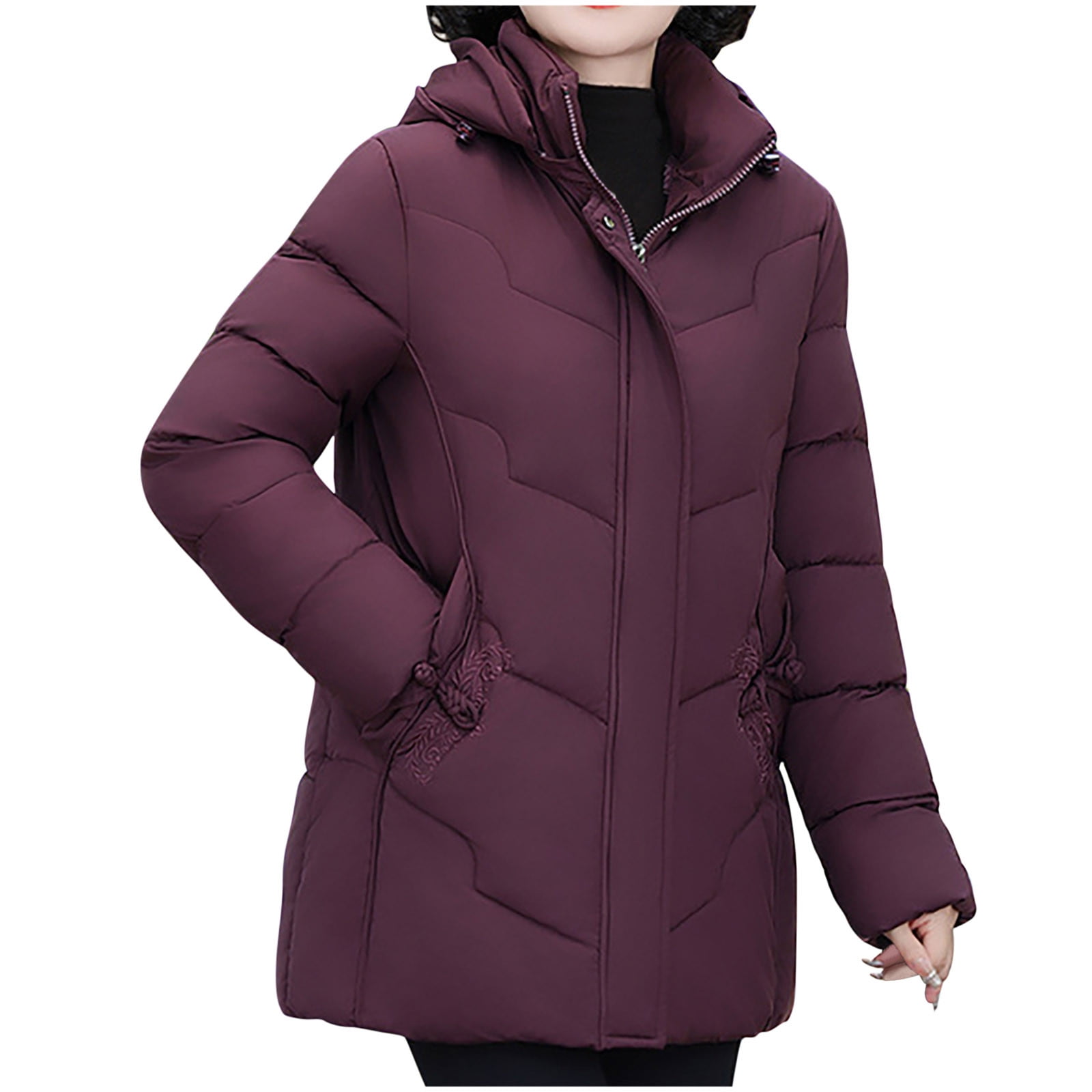 Aloohaidyvio Women's Winter Jacket Puffy Coat Puffer Jackets Warm ...