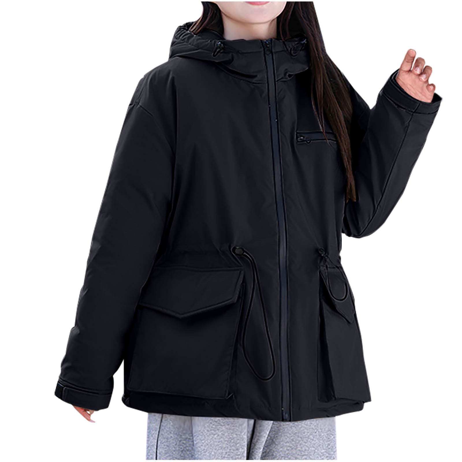 Aloohaidyvio Women's Winter Puffer Jacket Oversized Zip Up Long Quilted ...