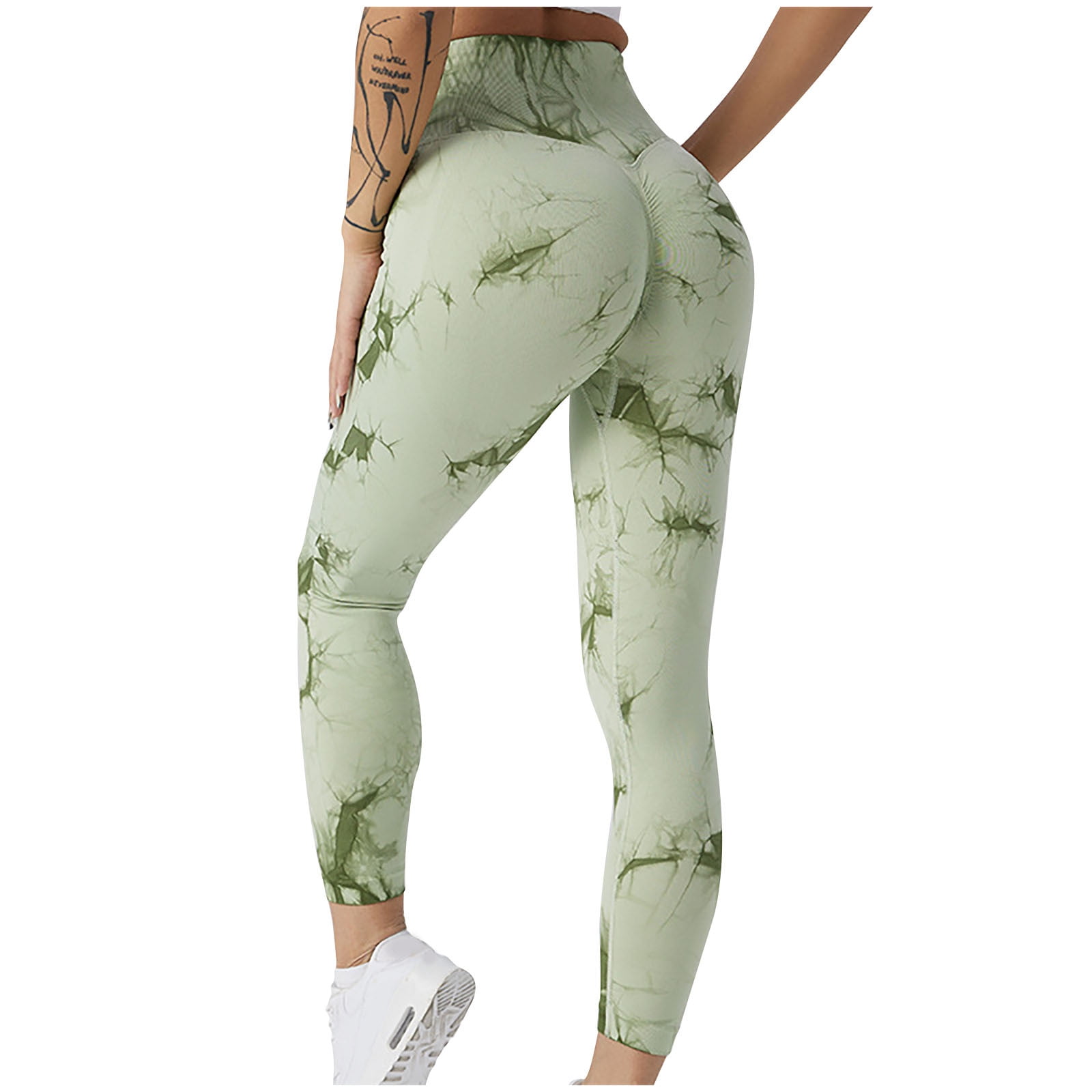 Aloohaidyvio Womens High Waist Yoga Pants Tummy Control Workout Running ...