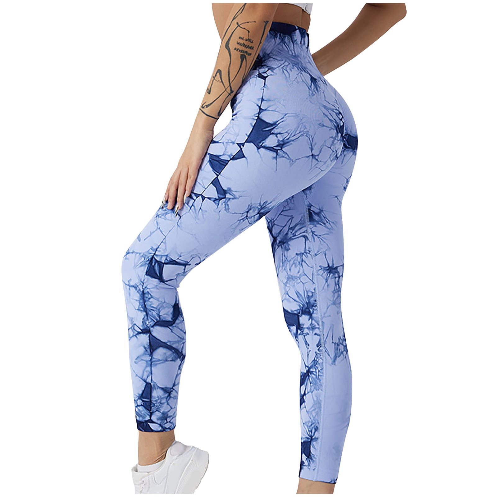 Aloohaidyvio Womens High Waist Yoga Pants Tummy Control Workout Running ...
