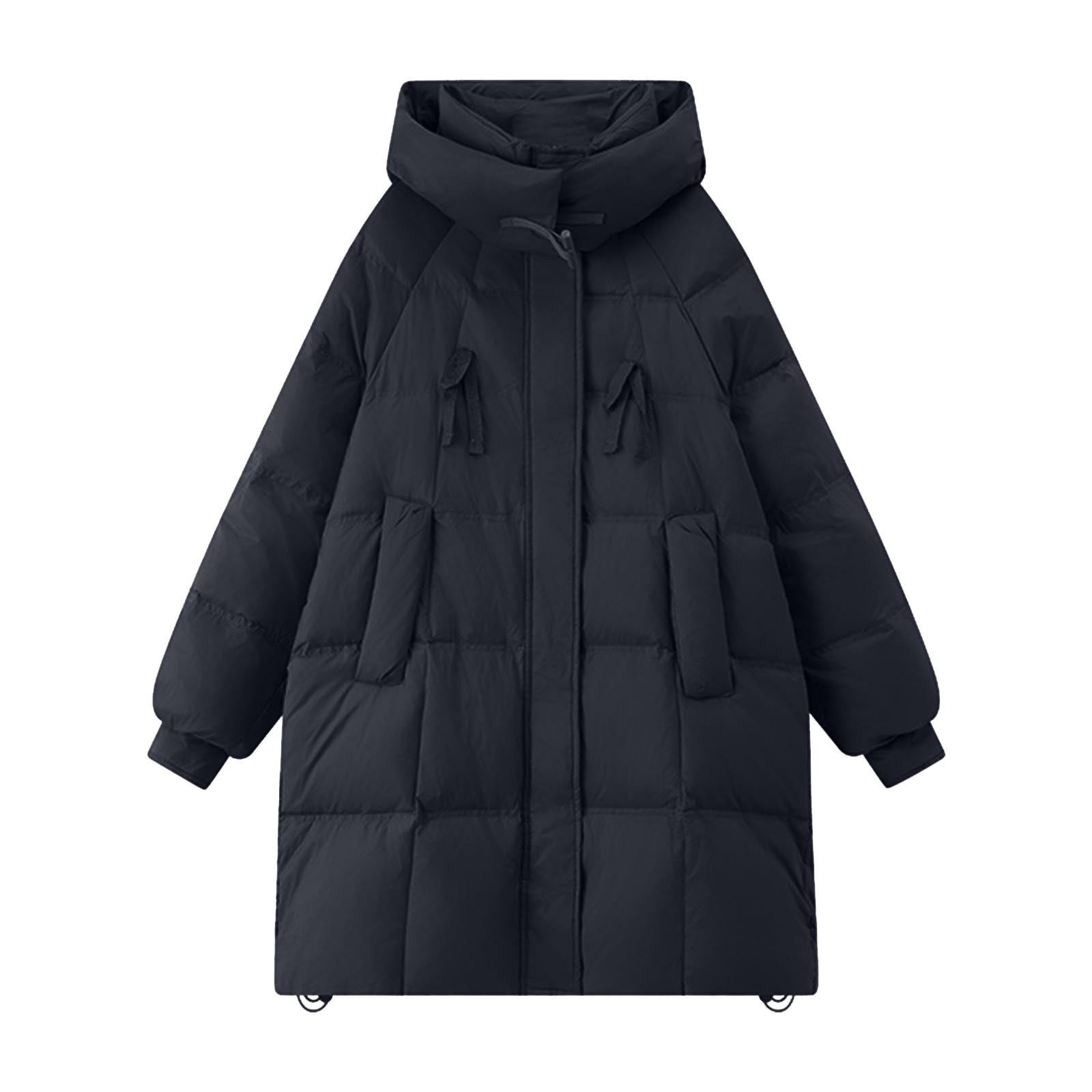 Aloohaidyvio Womens Puffer Jacket Lightweight Hooded Winter Warm Puffy ...