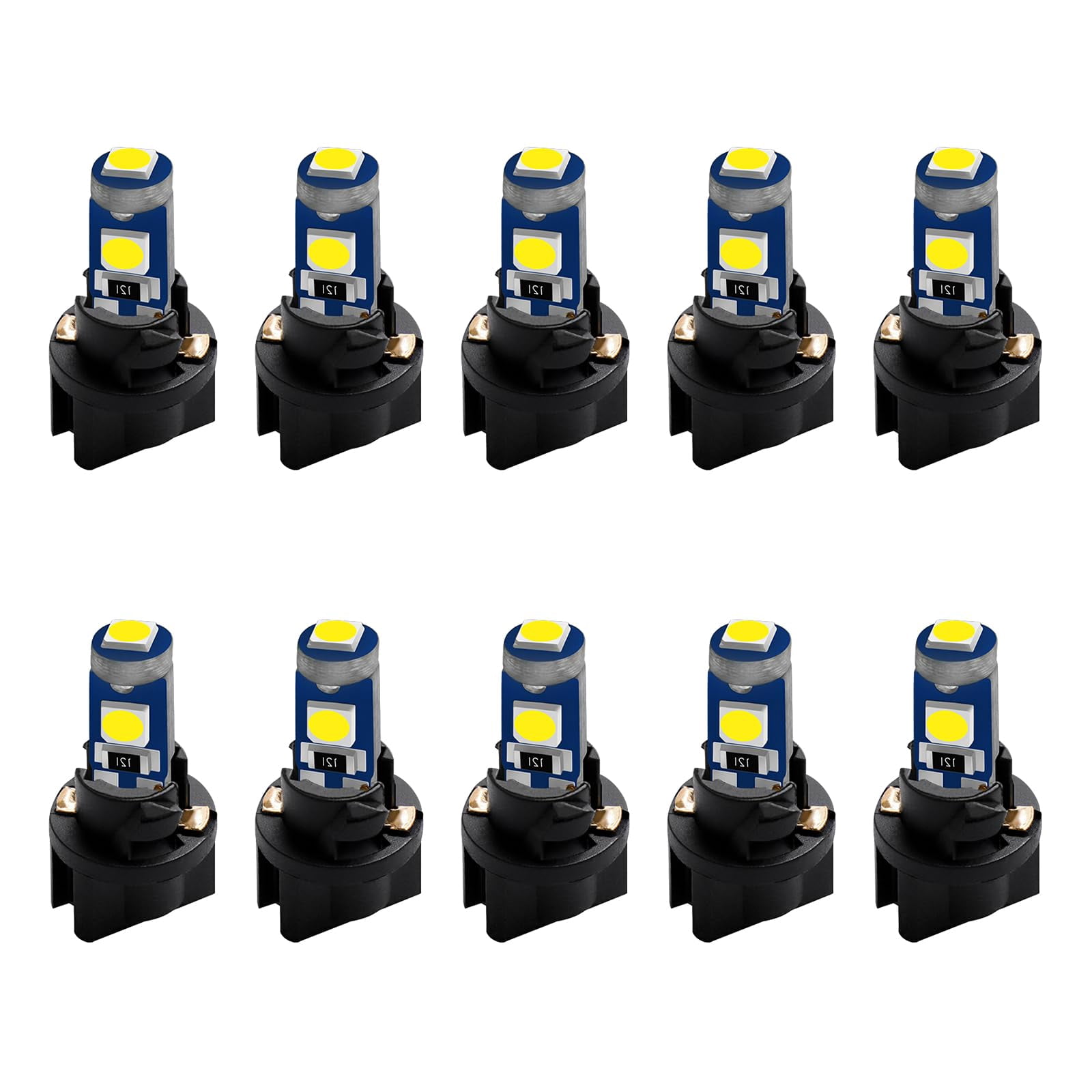 Alopee 10 Pack T5 RRF12 Led Bulbs with Twist Lock Socket for PC74 PC37 ...