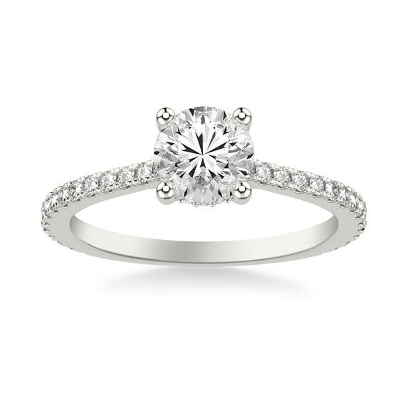 Alor Jewel 1.2 Ct Round Cut Lab Created Diamond Ring - 14K White Gold ...