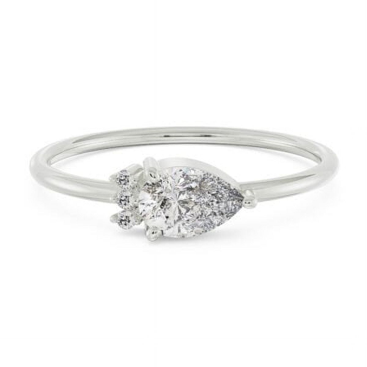 Alor Jewel 1.3 Ct Pear Cut Lab Created Diamond Ring - 14K White Gold ...