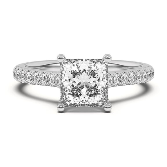 Alor Jewel Cushion Cut Diamond Engagement Ring - 1.2 Ct Lab Created ...