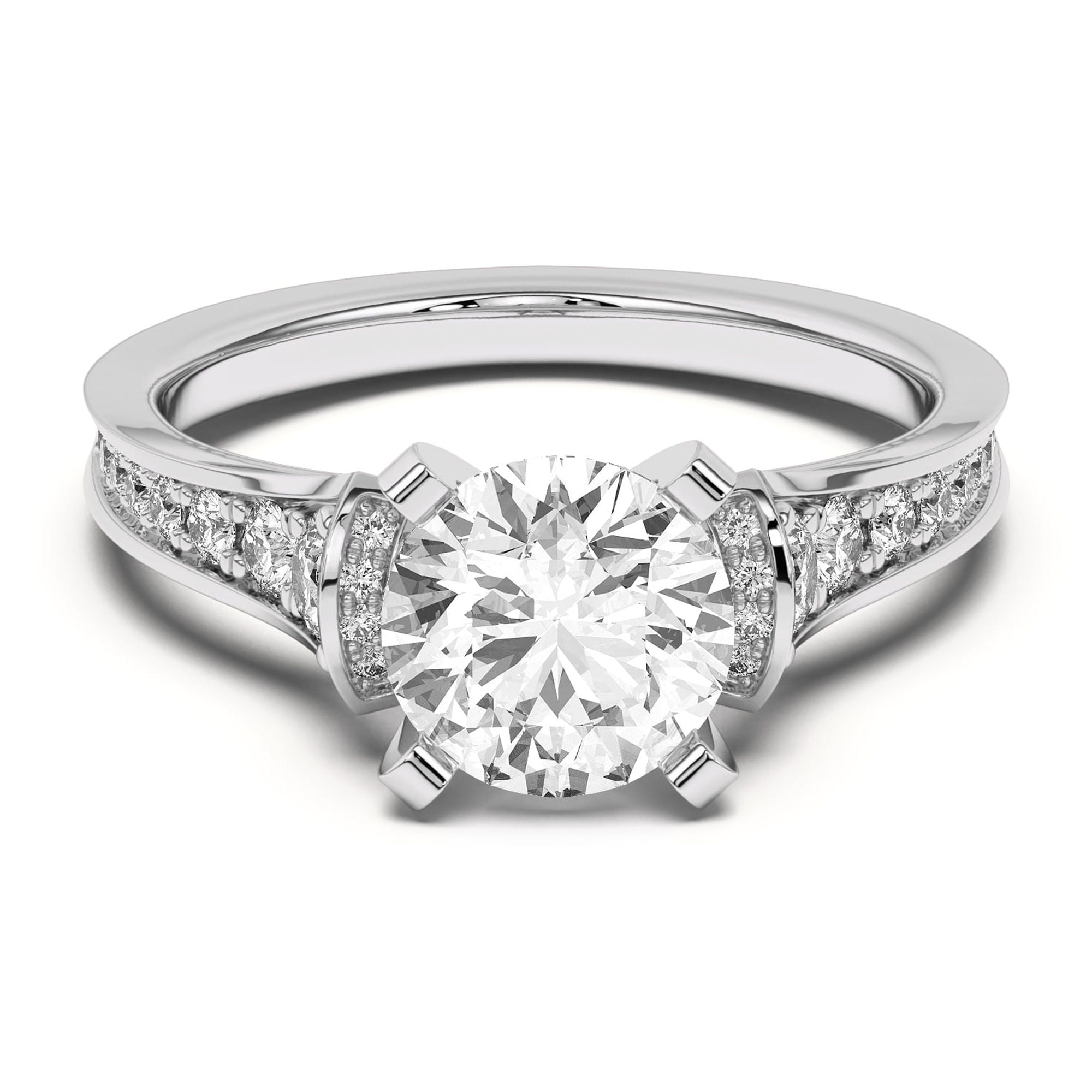 Alor Jewel 1.3 Ct Round Cut Lab Created Diamond Ring - Solitaire with ...
