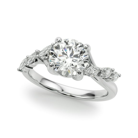 Alor Jewel 1.9 Ct Round Cut Lab Created Diamond Ring - 14K White Gold ...