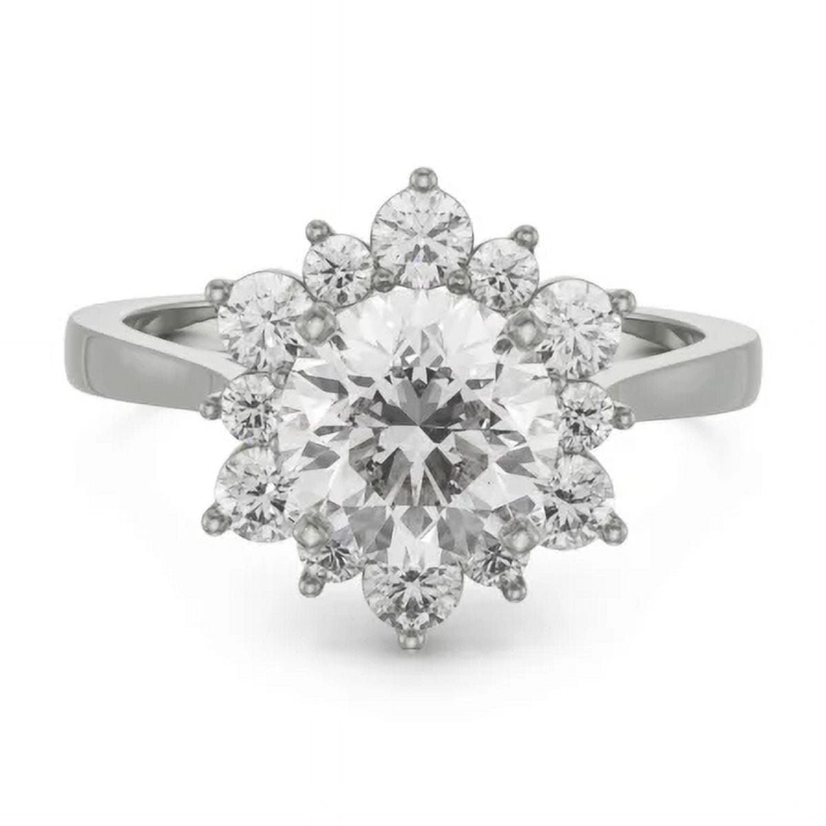 Alor Jewel 1.4 Ct Round Cut Lab Created Diamond Ring - 14K White Gold ...