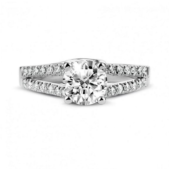 Alor Jewel 14K White Gold Over Diamond Ring - 1 Ct Round Cut Lab ...
