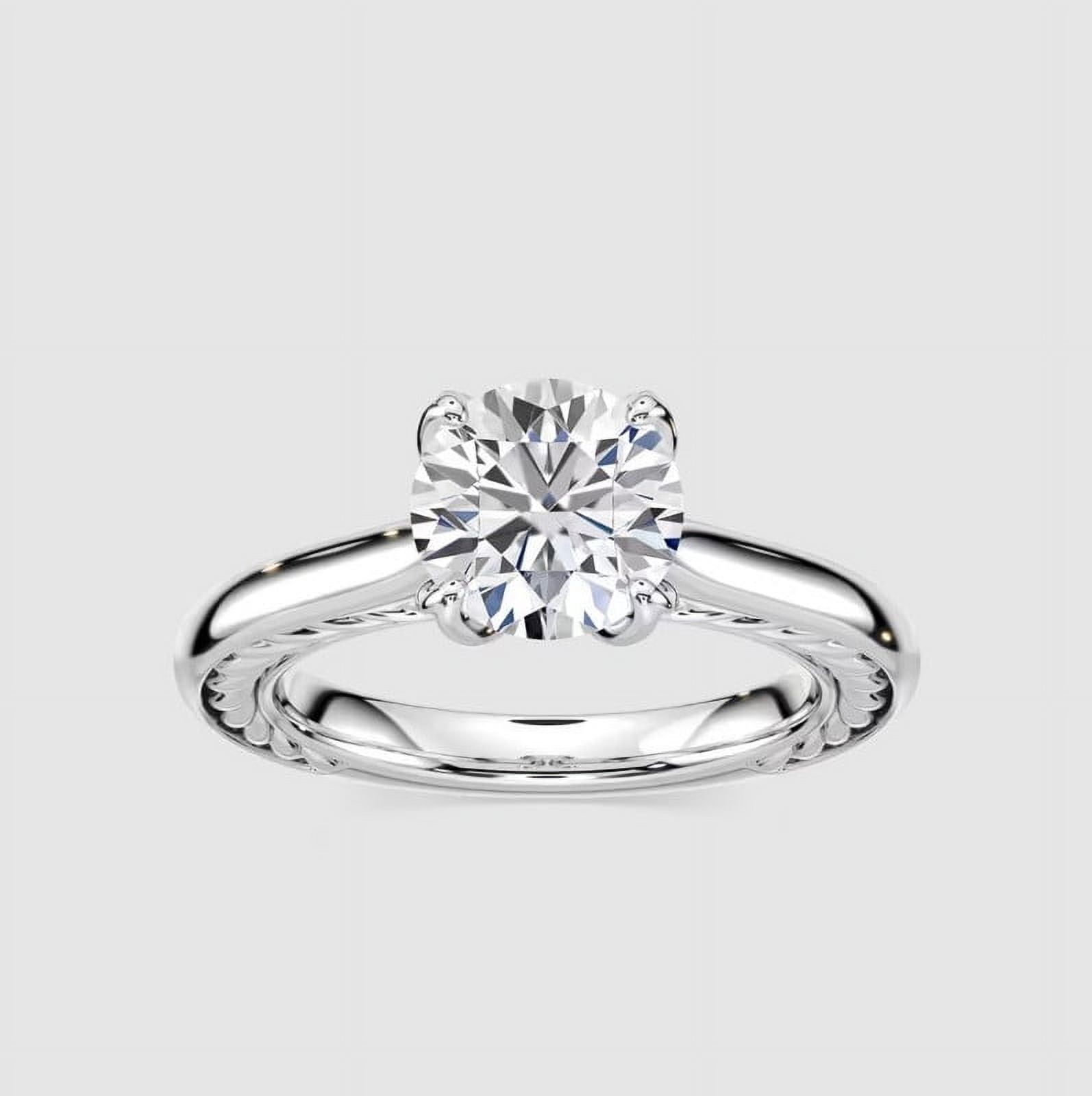 Alor Jewel 1.4Ct Round Cut Lab Created Diamond Engagement Ring - 14K ...