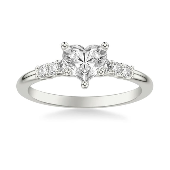 Alor Jewel 1.5 Ct Heart Cut Solitaire with Accents and Cathedral ...