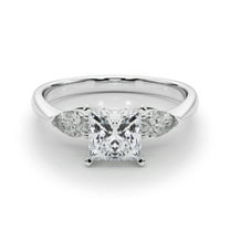 Alor Jewel 14K White Gold Over Ring - 2.1Ct Pear Cut Lab Created ...