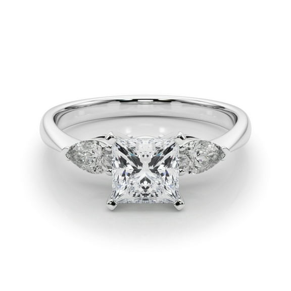 Alor Jewel Three Stone Prong Set 1.9 Ct Cushion Cut Lab Created Diamond ...