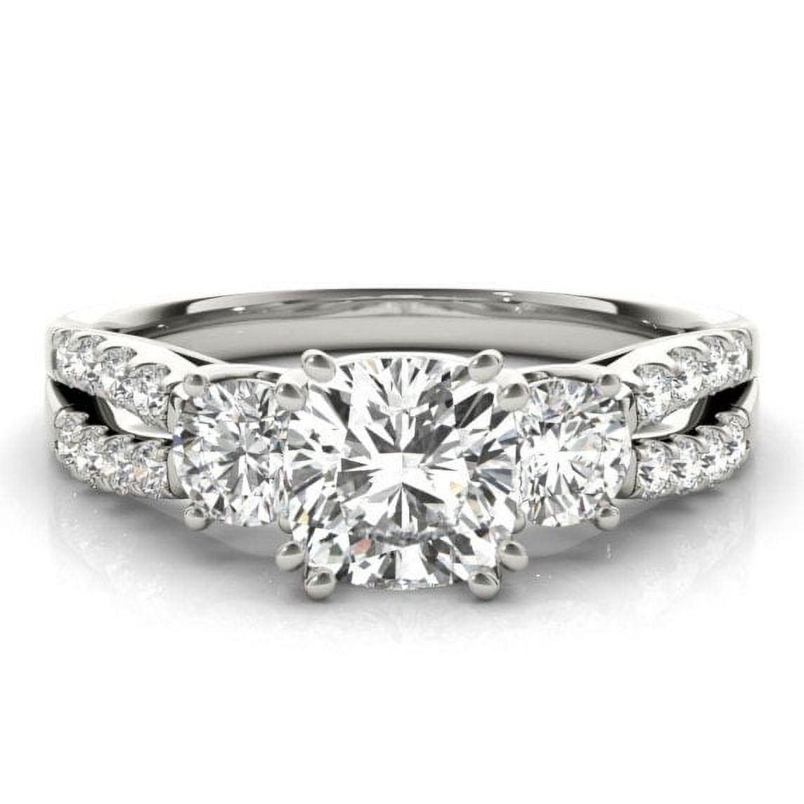 Alor Jewel 1.6 Ct Cushion Cut Lab-Created Simulated Diamond Engagement ...