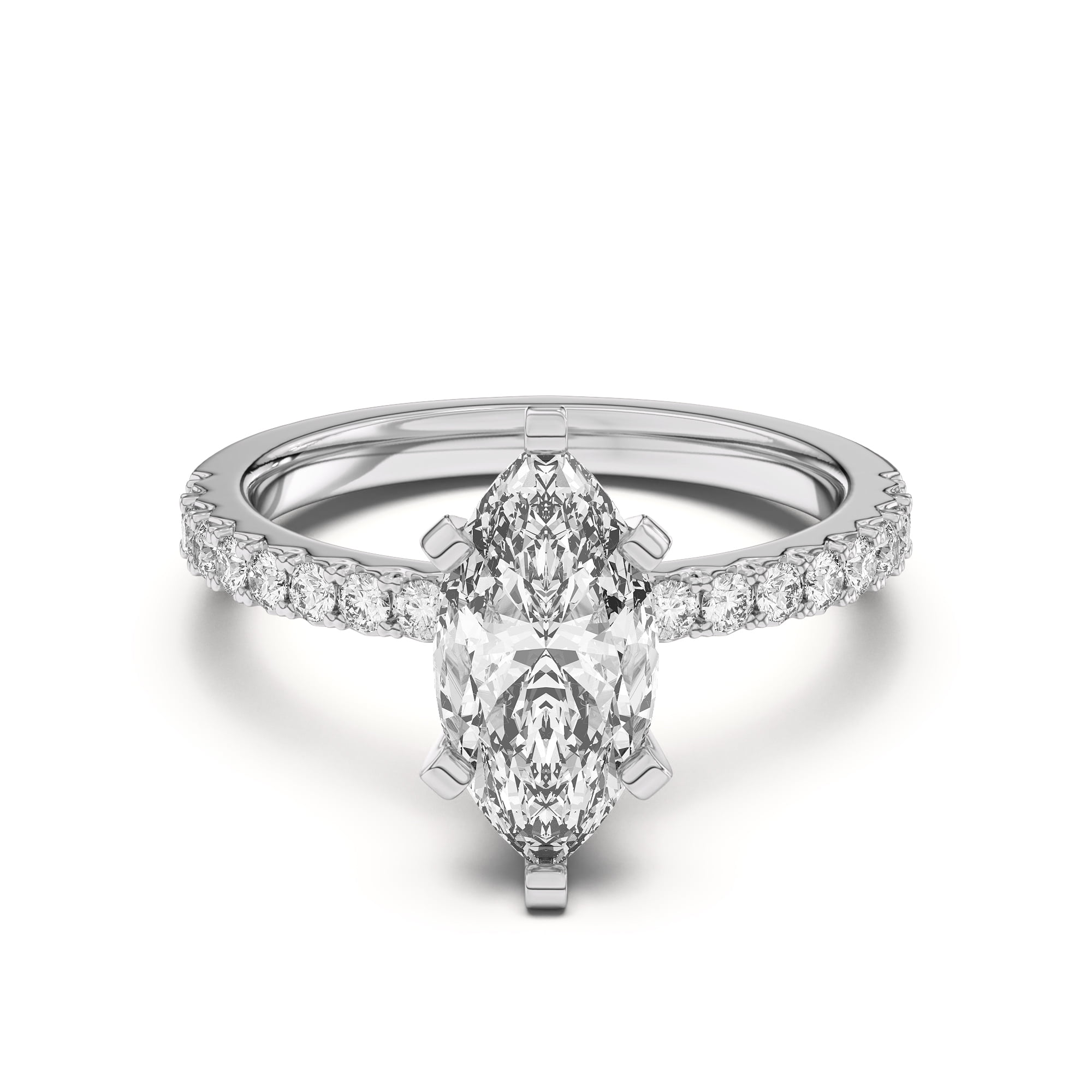 Alor Jewel 1.6 Ct Marquise Cut Diamond Engagement Ring - Lab Created ...