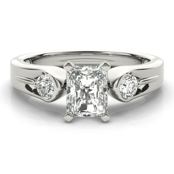 Alor Jewel Three Stone 1.9 Ct Oval Cut Lab Created Diamond Ring ...