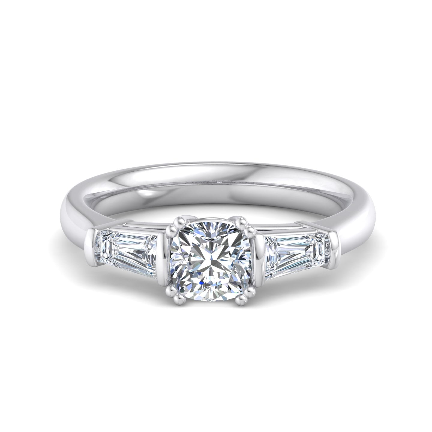 Alor Jewel 1.7 Ct Lab Created Cushion Cut Diamond Engagement Ring - 14K ...