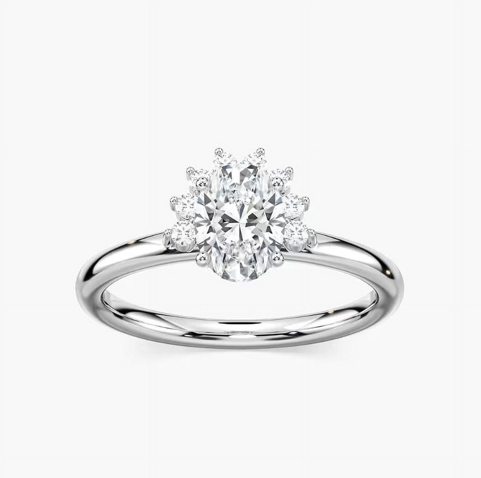 Alor Jewel 1.7 Ct Oval Cut Lab Created Diamond Ring for Women - 14K ...