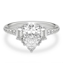 Alor Jewel Round Cut Lab Created Diamond Ring - 2.2 Ct Three Stone With ...