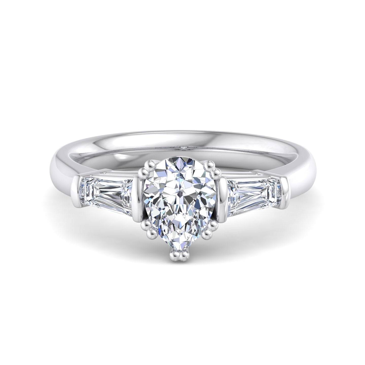 Alor Jewel 1.7 Ct Pear Cut Lab Created Diamond Engagement Ring for ...