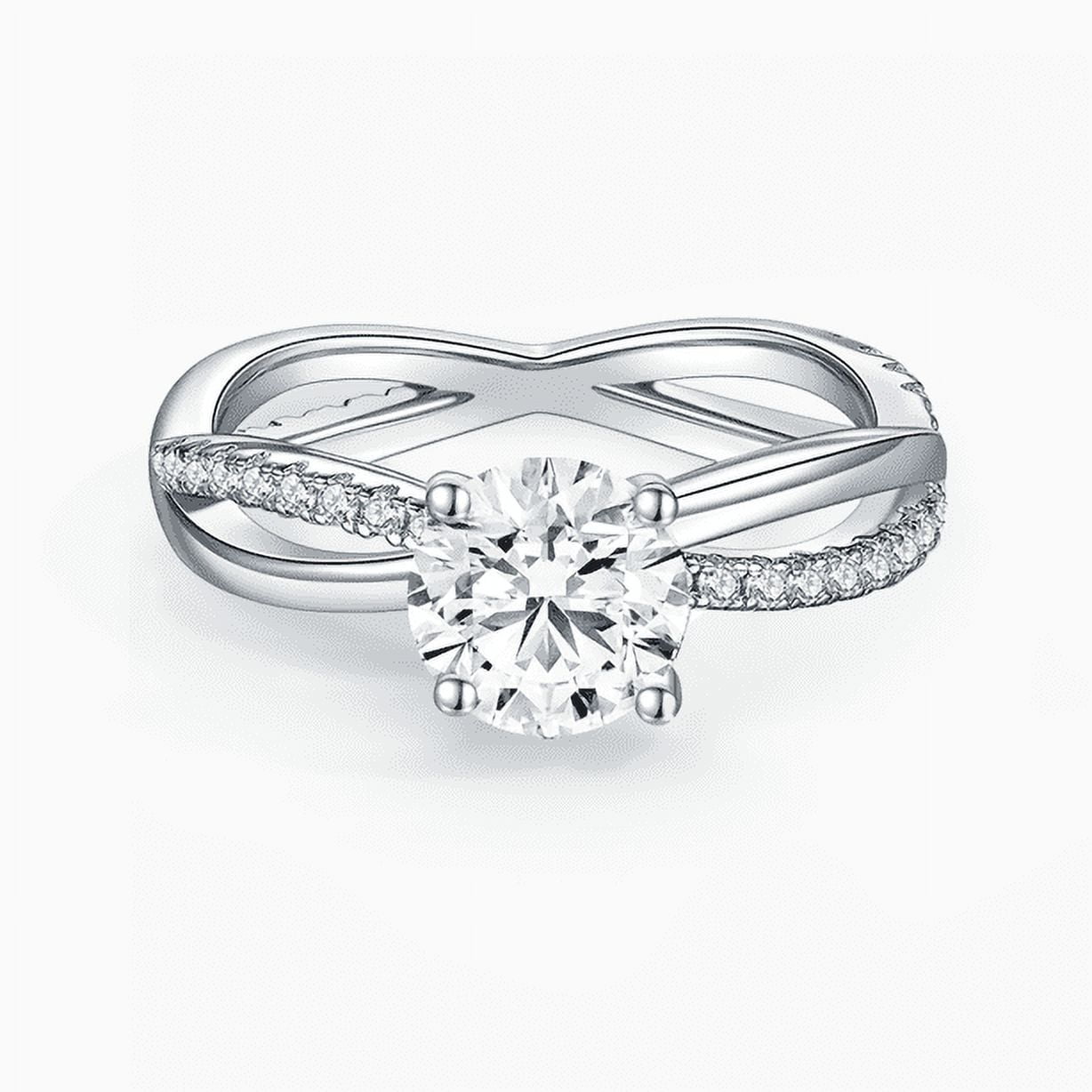 Alor Jewel 1.7 Ct Round Cut Lab Created Diamond Simple Wedding Ring ...