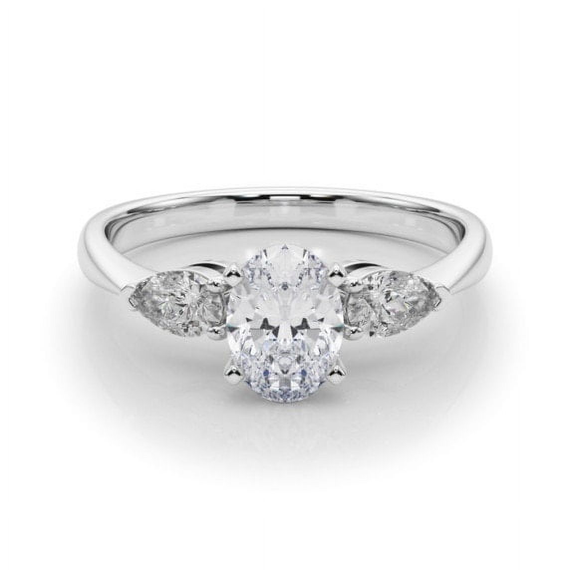 Alor Jewel 1.8 Ct Oval Cut Diamond Ring - Elegant Prong Set Three Stone ...