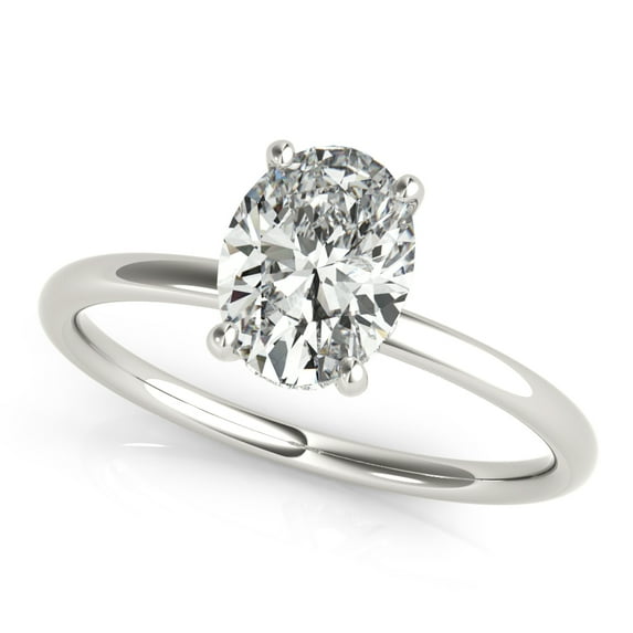 Alor Jewel 1.8 Ct Oval Cut Lab Created Diamond Hidden Halo Engagement ...