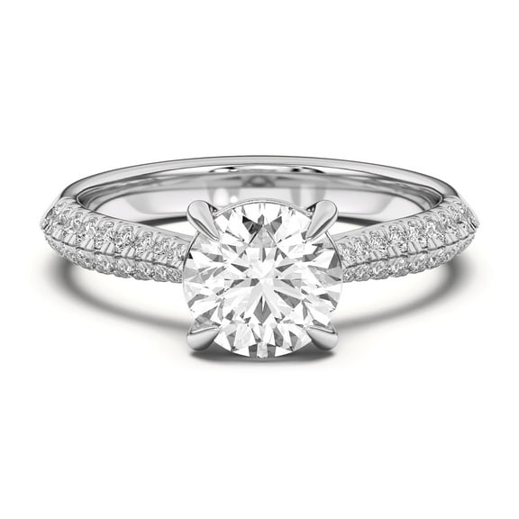 Alor Jewel 1.4 Ct Round Cut Lab Created Diamond Engagement Ring ...