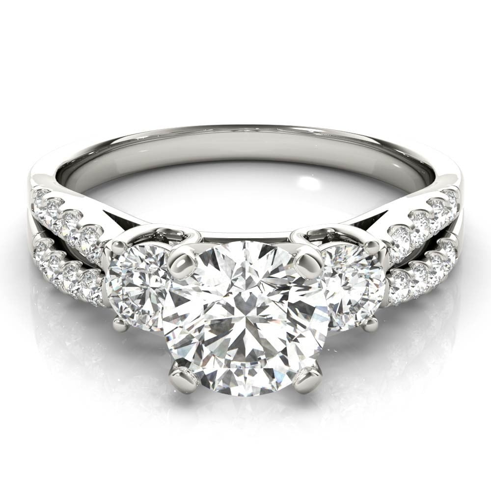 Alor Jewel 1.8 Ct Round Cut Lab-Created Simulated Diamond Engagement ...