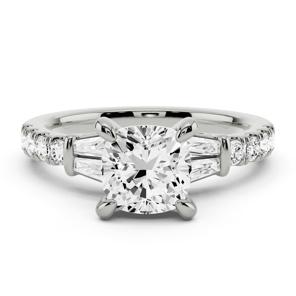 Alor Jewel 1.9 Ct Cushion Cut Lab-Created Simulated Diamond Engagement ...