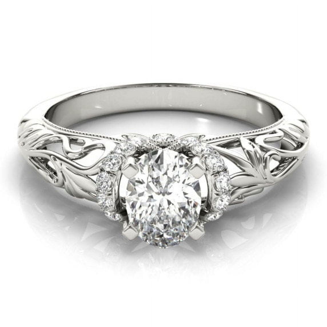 Alor Jewel 1.9 Ct Lab Created Diamond Ring - Oval Cut Wedding Ring in ...