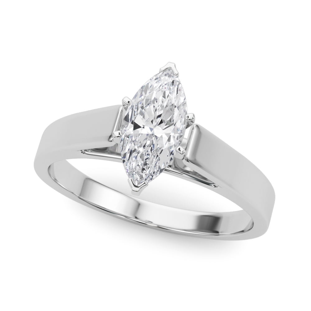 Alor Jewel 1.9 Ct Marquise Cut Lab Created Diamond Solitaire Engagement ...
