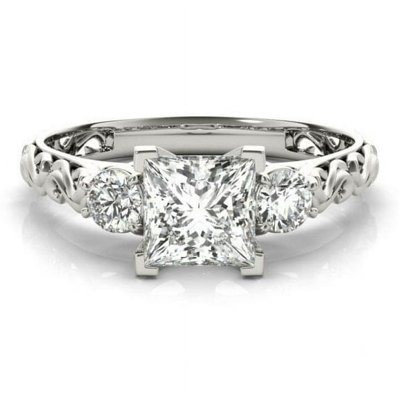 Alor Jewel 14K White Gold Over Engagement Ring for Women - Solitaire ...