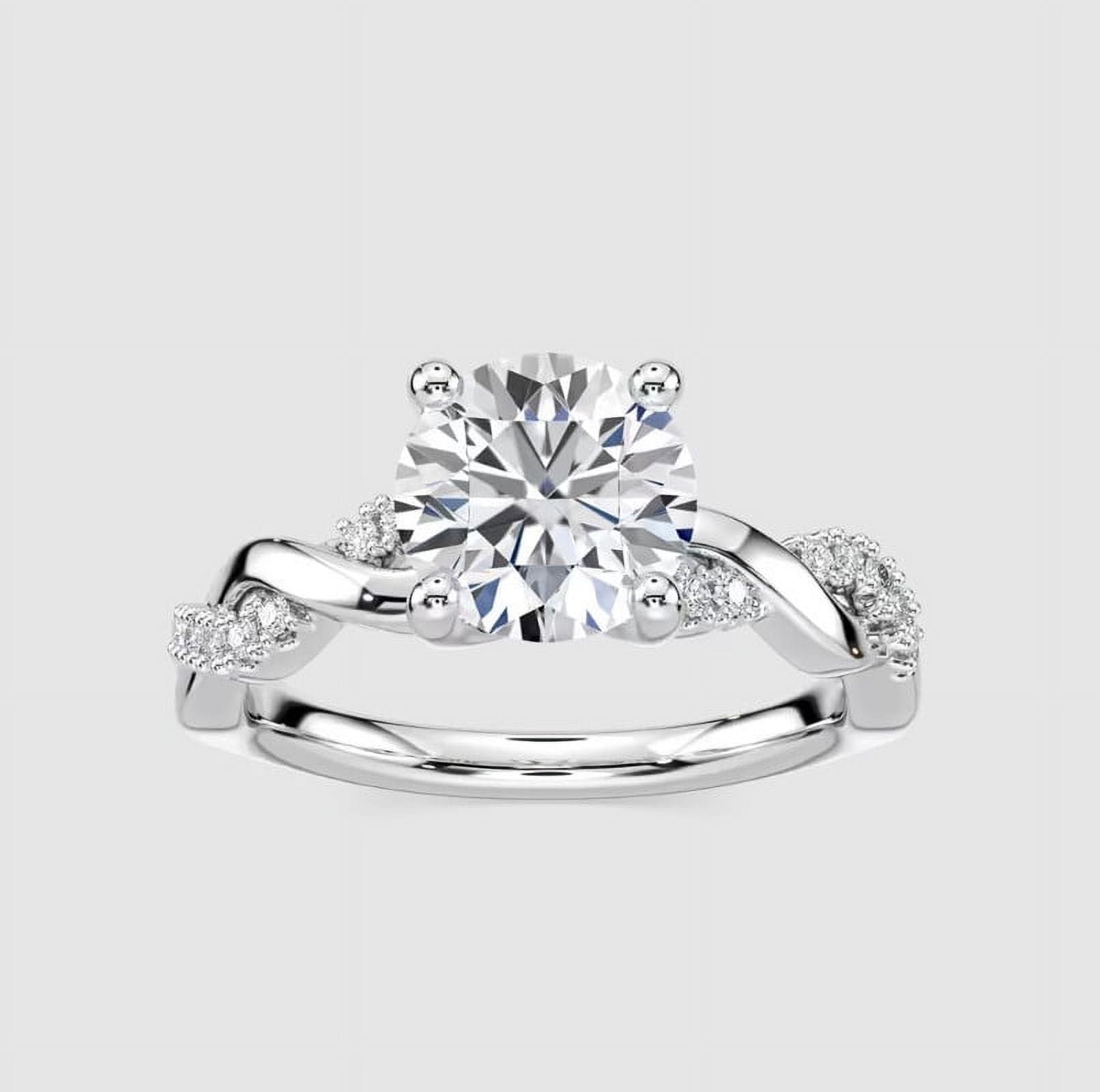 Alor Jewel 1.9 Ct Round Cut Lab Created Diamond Engagement Ring for ...